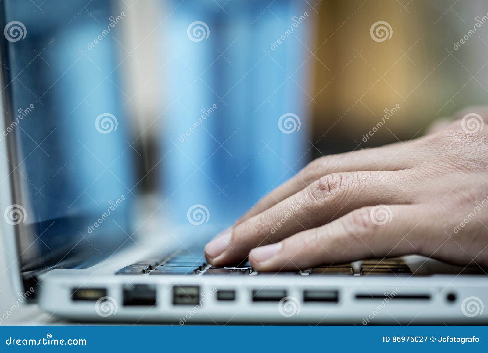 Hands Typing on Computer in an Office Stock Image - Image of circuit ...