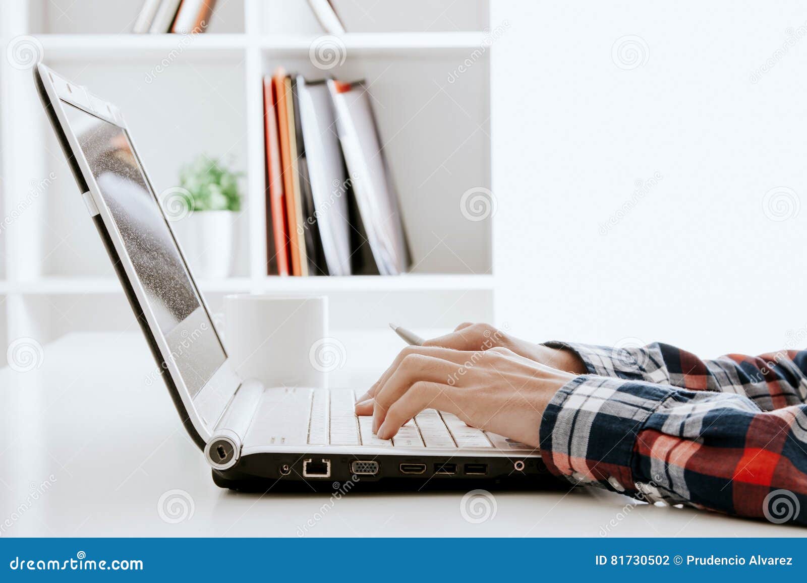 Hands Typing on Desktop Computer Stock Photo - Image of house, desk ...