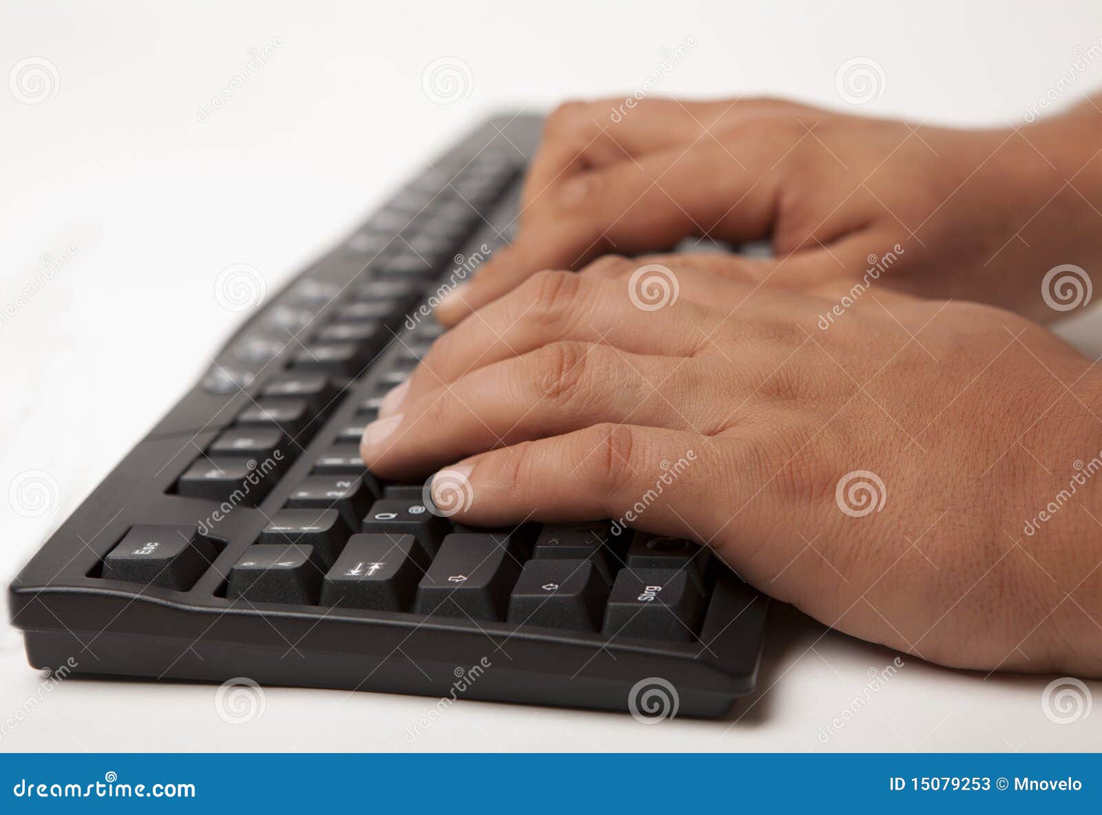 Hands typing on keyboard stock image. Image of hardware - 15079253