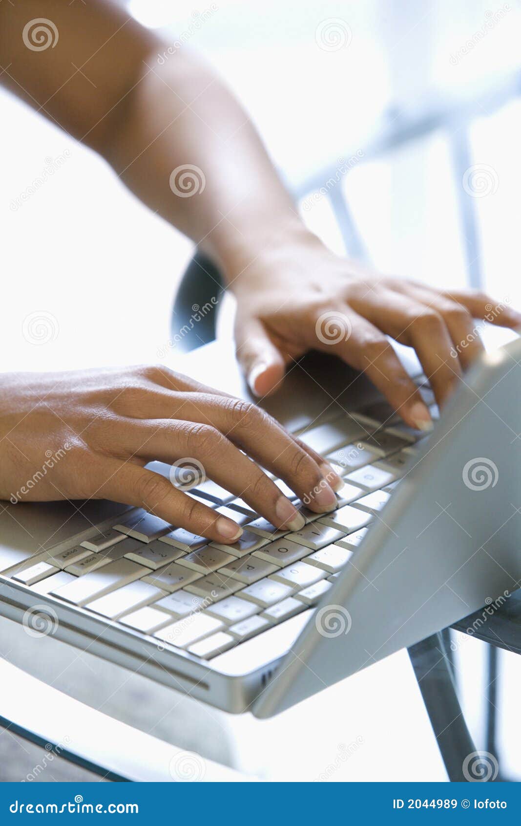 Hands typing on keyboard. stock image. Image of female - 2044989