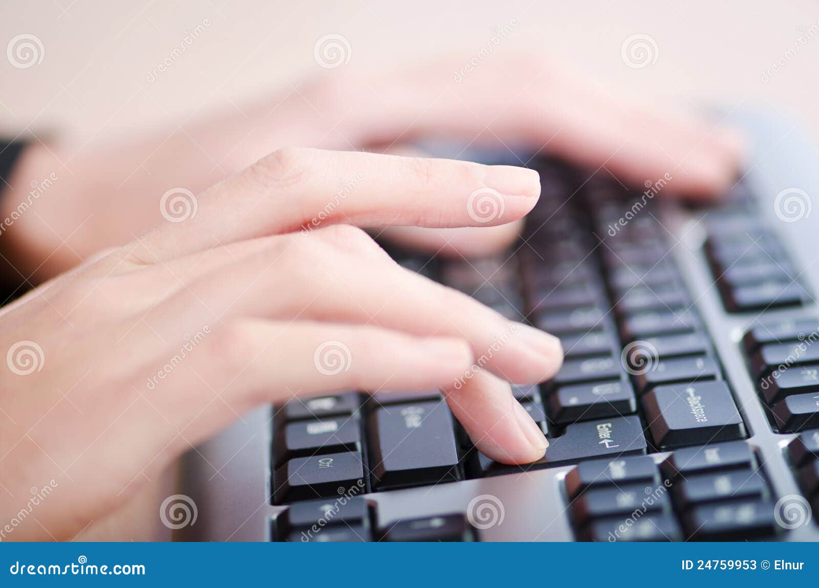 Hands typing on keyboard stock image. Image of electronics - 24759953