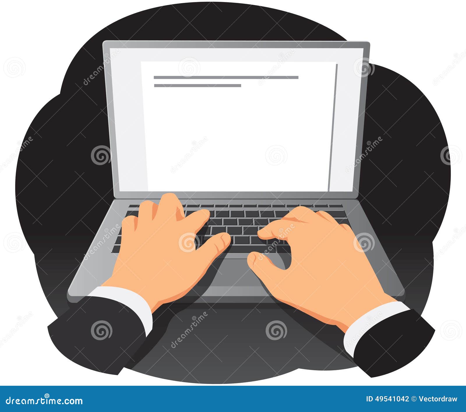 Hands typing on keyboard stock vector. Illustration of gadget - 49541042 Hands typing on keyboard stock vector. Illustration of gadget - 49541042
