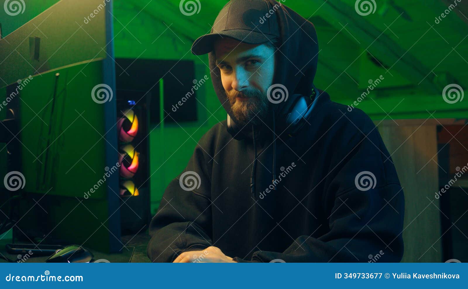 Hands Typing Keyboard Computer Caucasian Man Programmer Hacker Looking At Camera Wink Guy Ai