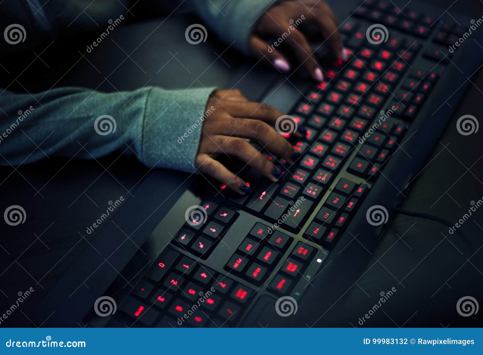 Hands Typing Keyboard Computer Cyber Stock Photo - Image of internet ...