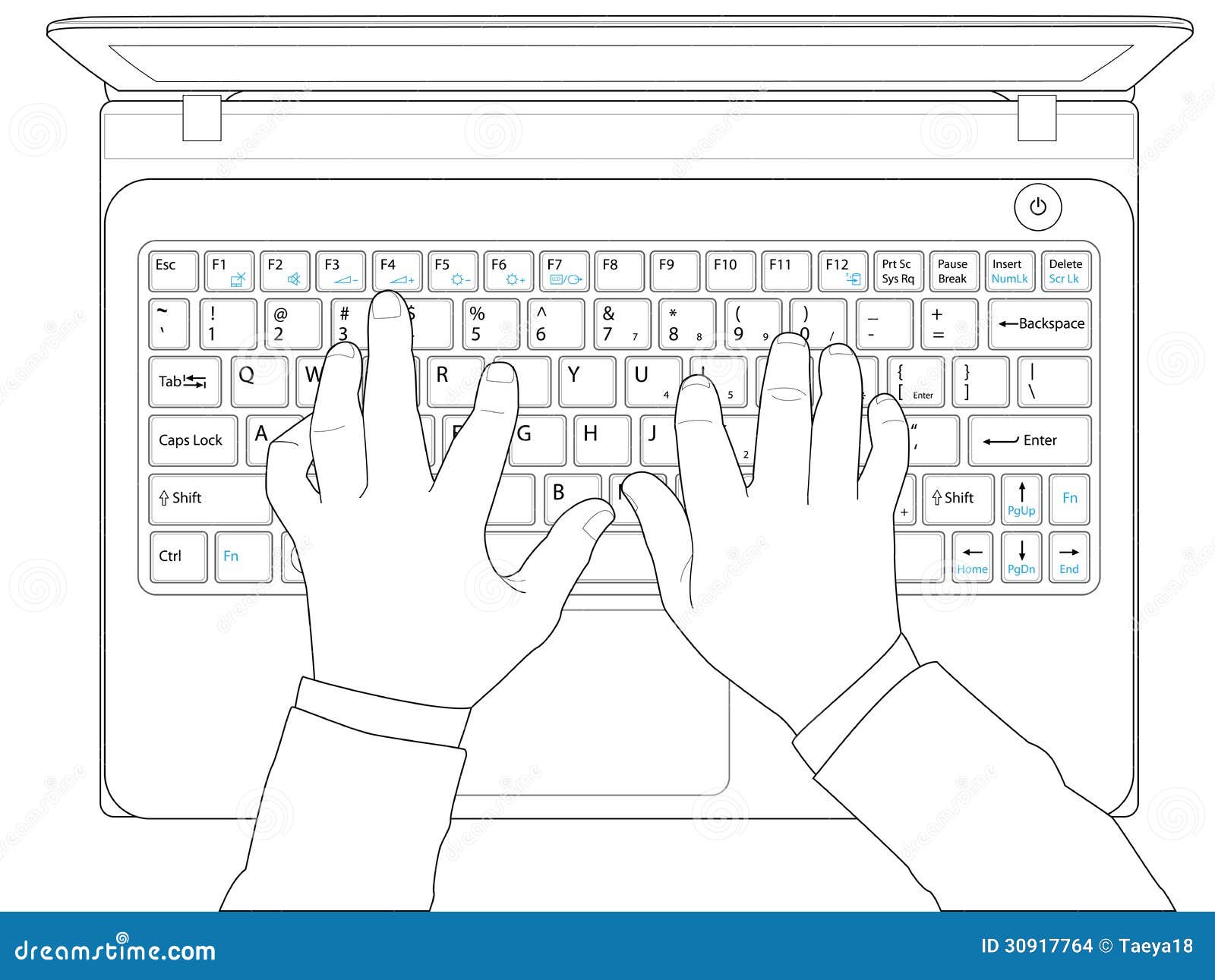 Hands typing stock vector. Illustration of keyboard, data - 30917764 Hands typing stock vector. Illustration of keyboard, data - 30917764
