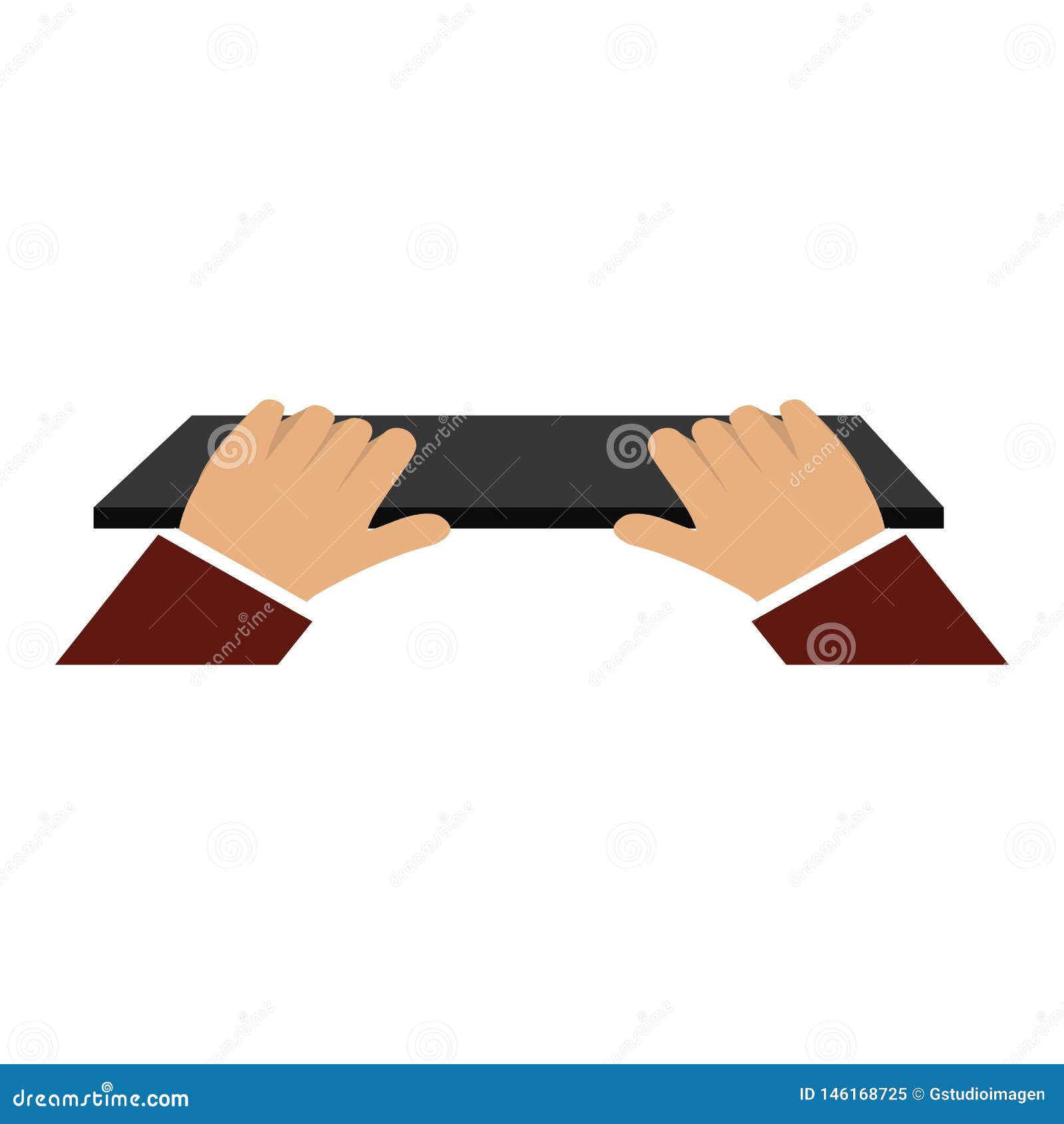 Hands typing in keyboard stock illustration. Illustration of hands ...