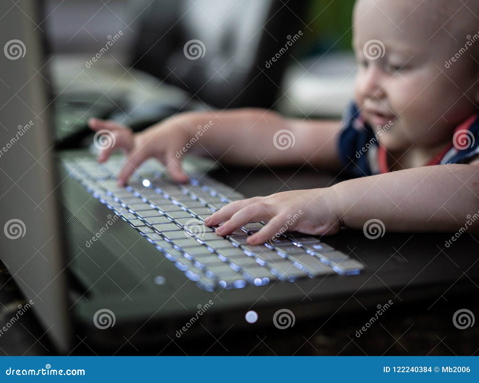 Hands typing on keyboard stock photo. Image of device - 122240384