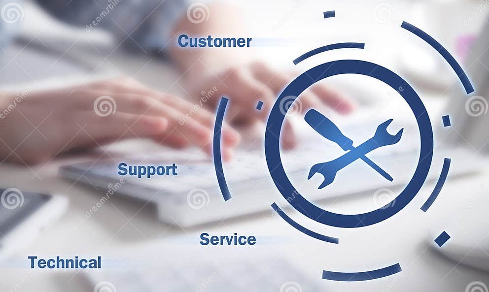 Hands Typing in Keyboard. Technical Support Customer Service Stock ...