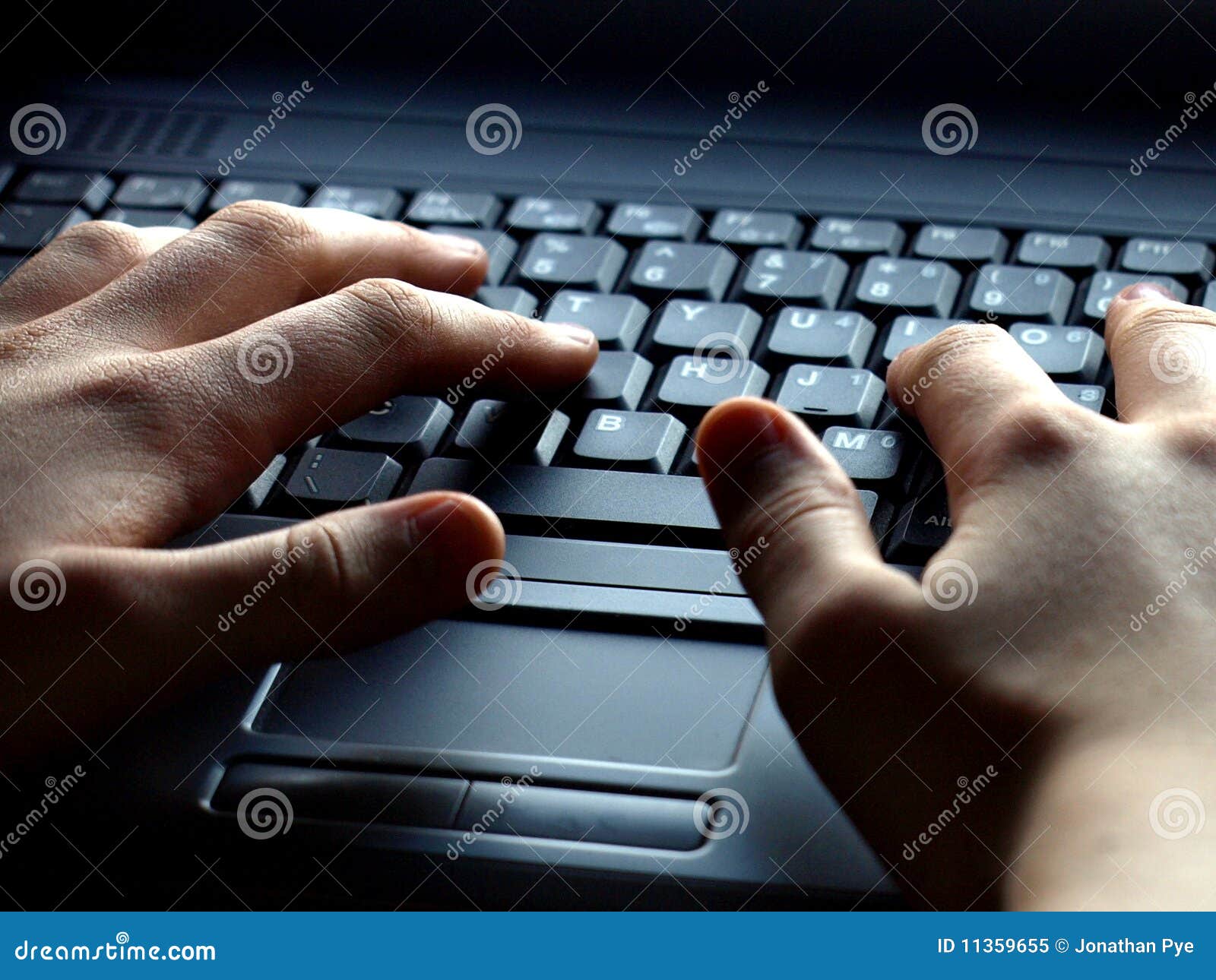 Hands typing on laptop stock image. Image of adult, working - 11359655