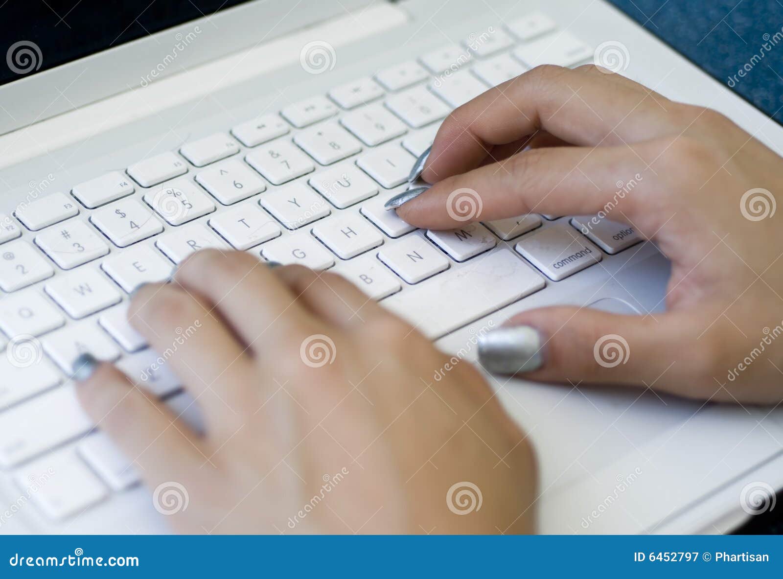Hands Typing On Laptop Keyboard Picture. Image: 6452797