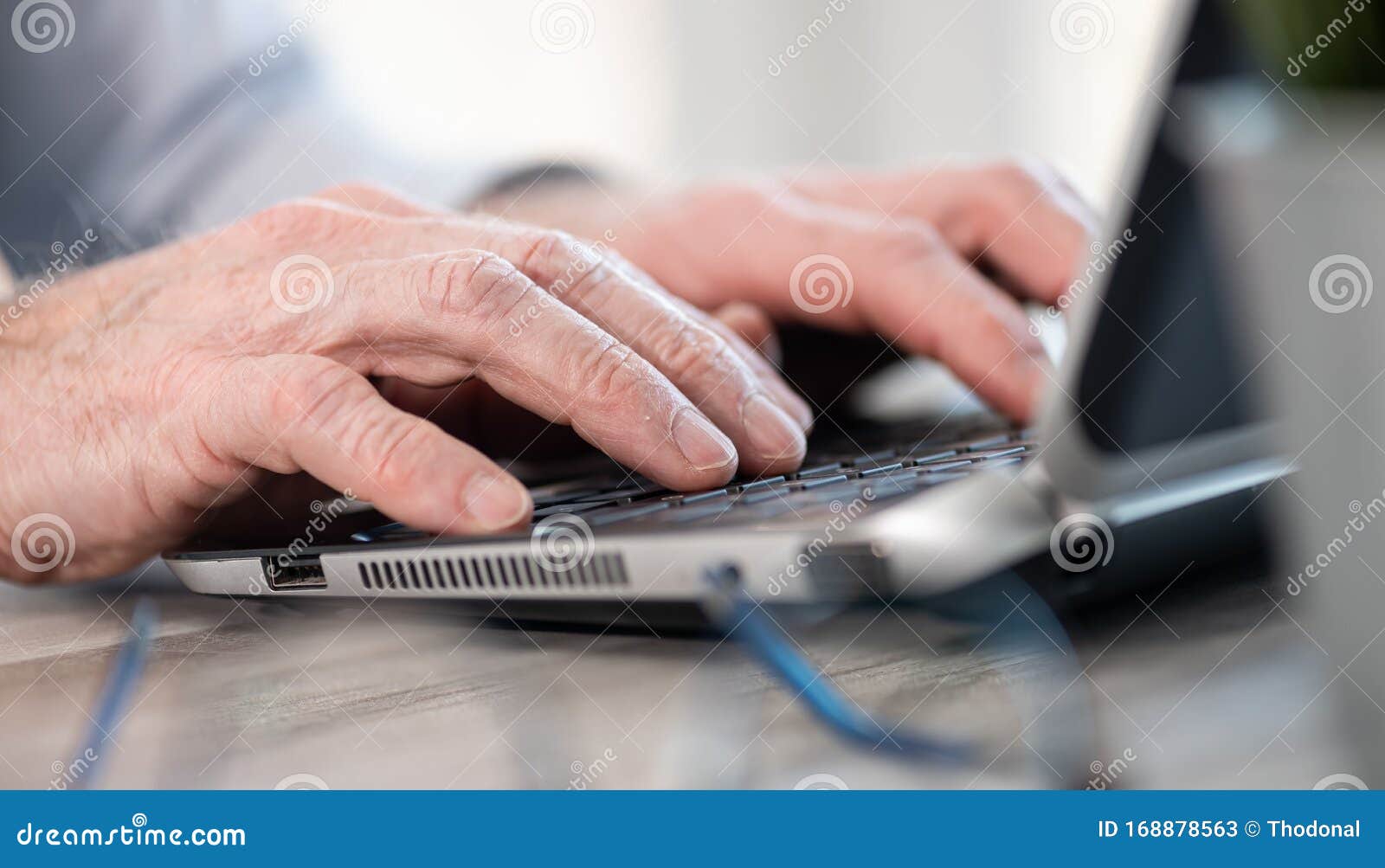 Hands Typing on Laptop Keyboard Stock Image - Image of writing ...