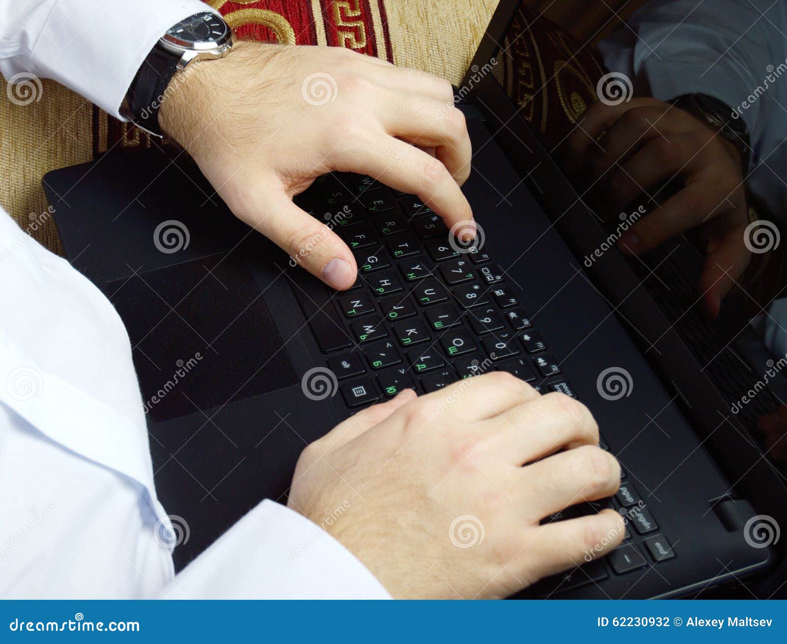 Hands typing on the laptop stock photo. Image of communicate - 62230932