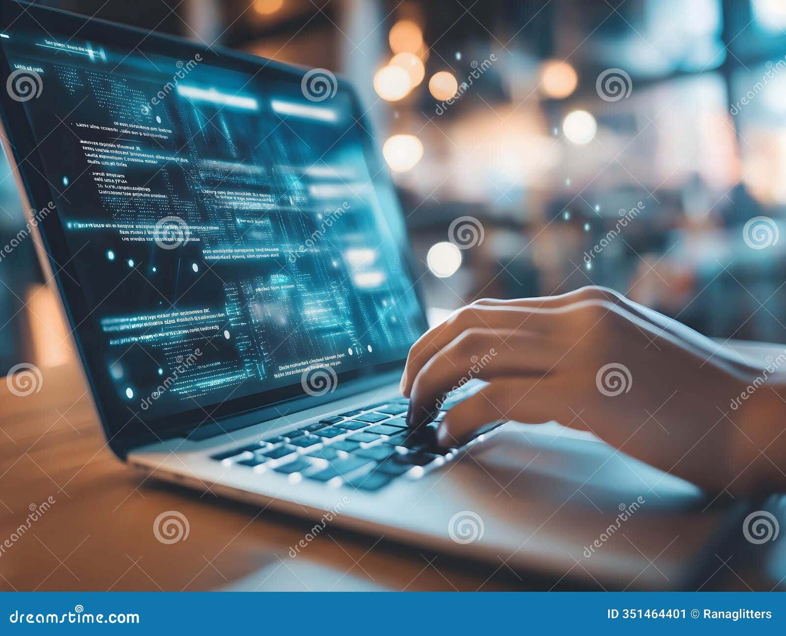 Hands Typing on a Laptop with a Focus on Coding and Software ...