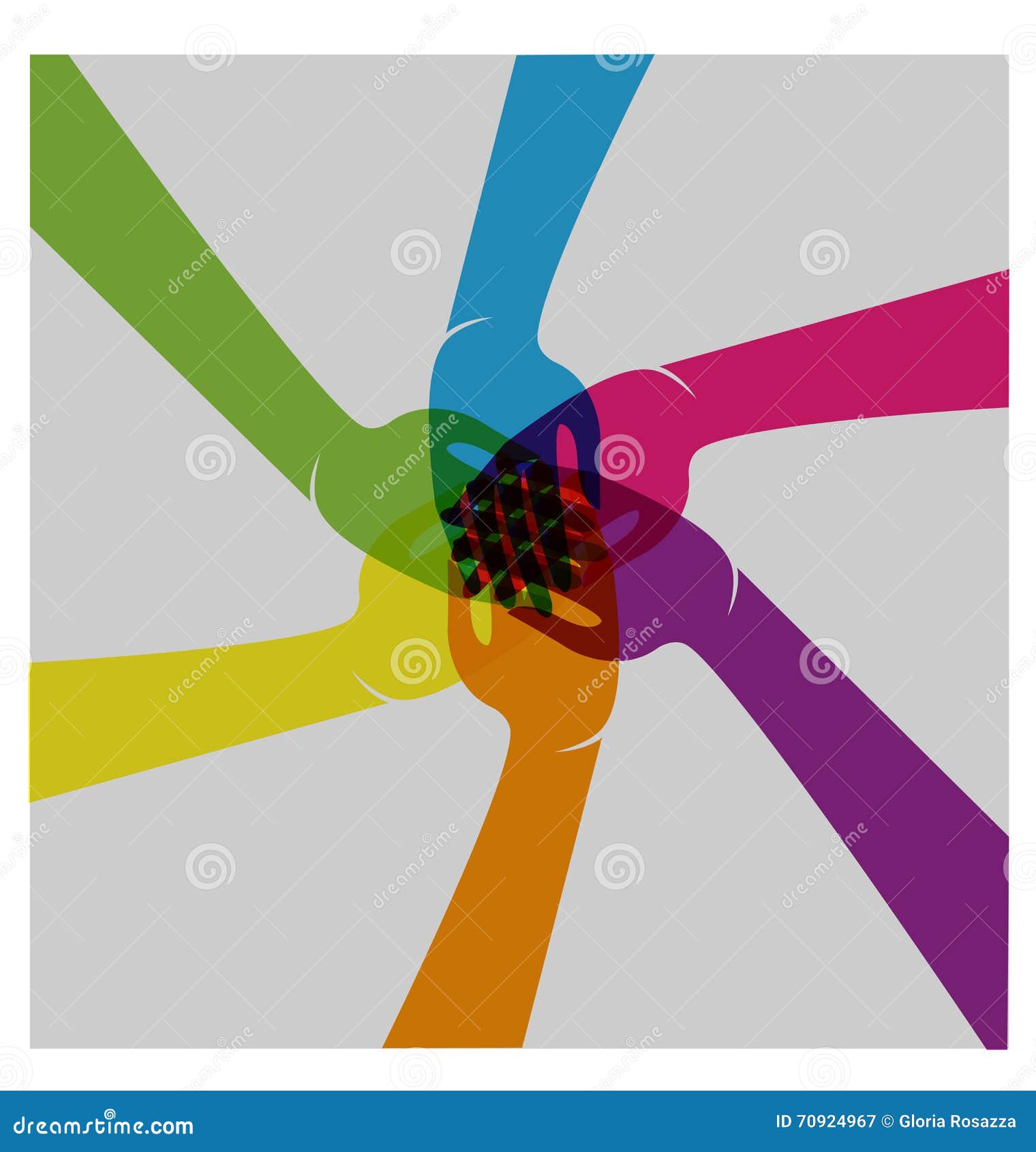 Hands union people stock vector. Illustration of card - 70924967