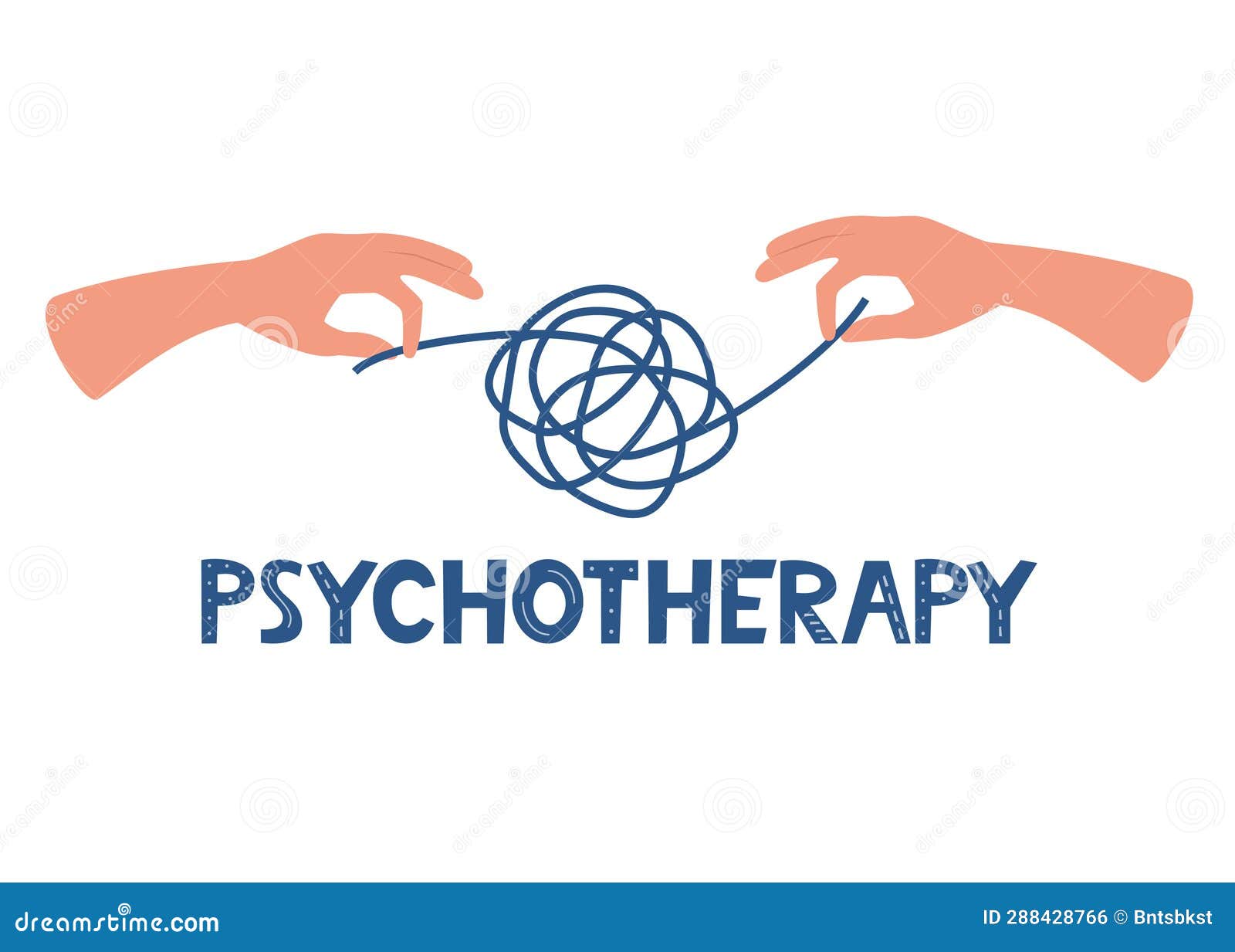 Hands Untangling Tangled Thoughts. Chaos or Mess. Psychotherapy Concept ...
