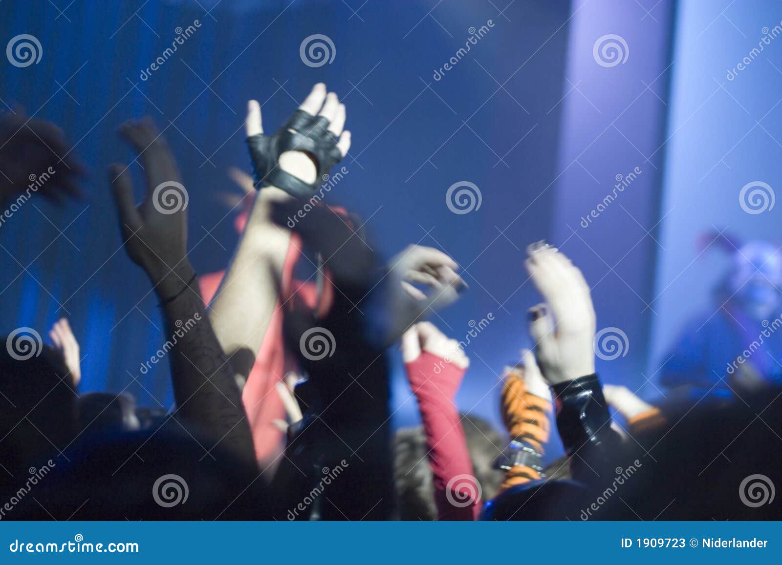 Hands up stock image. Image of people, crowd, blur, audience - 1909723