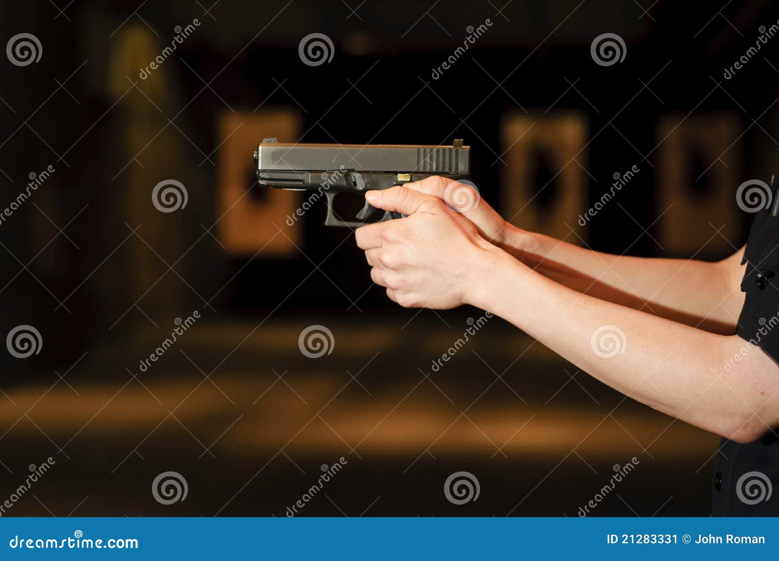 Hands up stock image. Image of glock, practice, firing - 21283331