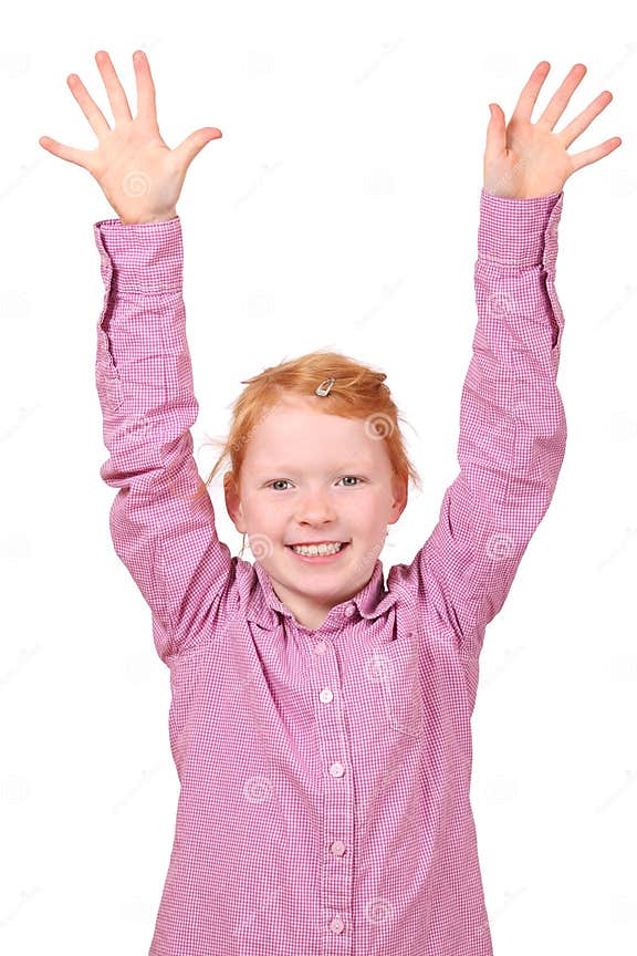 Hands up stock image. Image of looking, cute, confident - 21607437