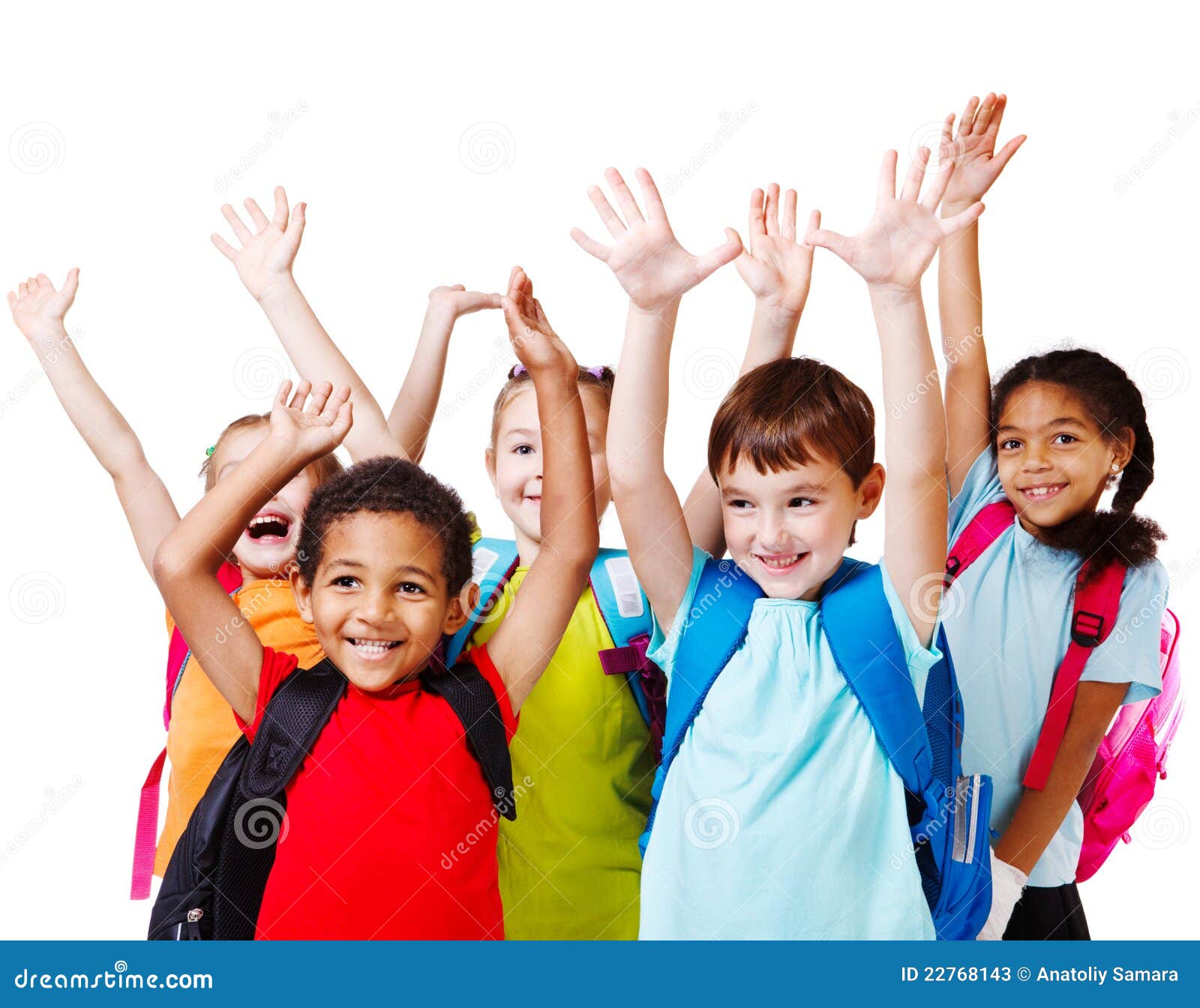 Hands up stock image. Image of children, laughing, friends - 22768143