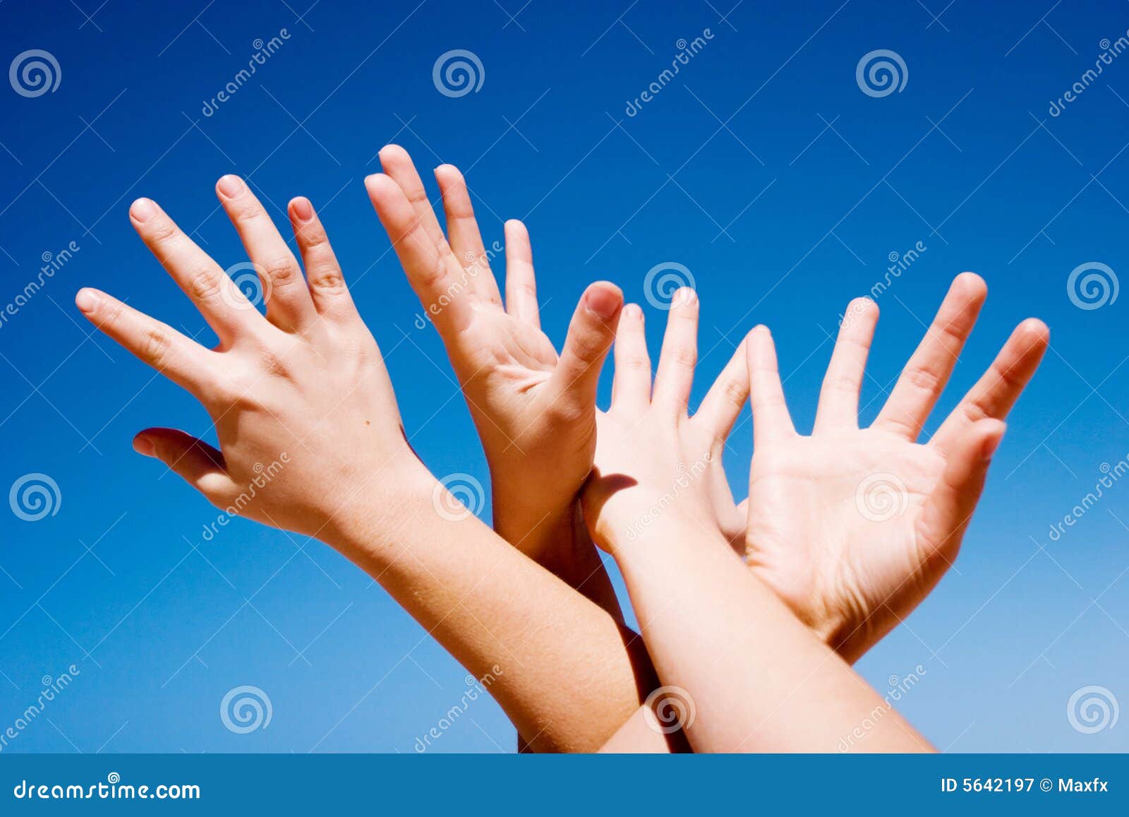Hands up in the air stock image. Image of partnership - 5642197