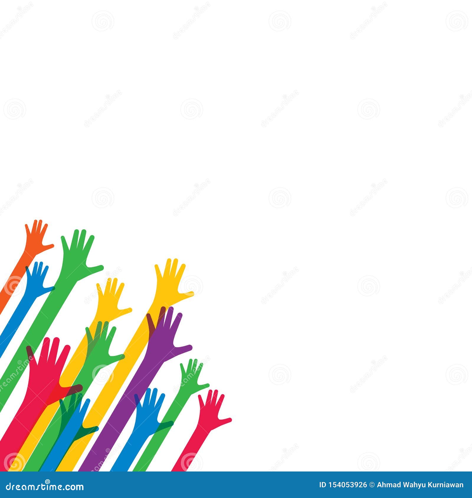 Hands Up Background Ilustration Stock Vector - Illustration of success ...