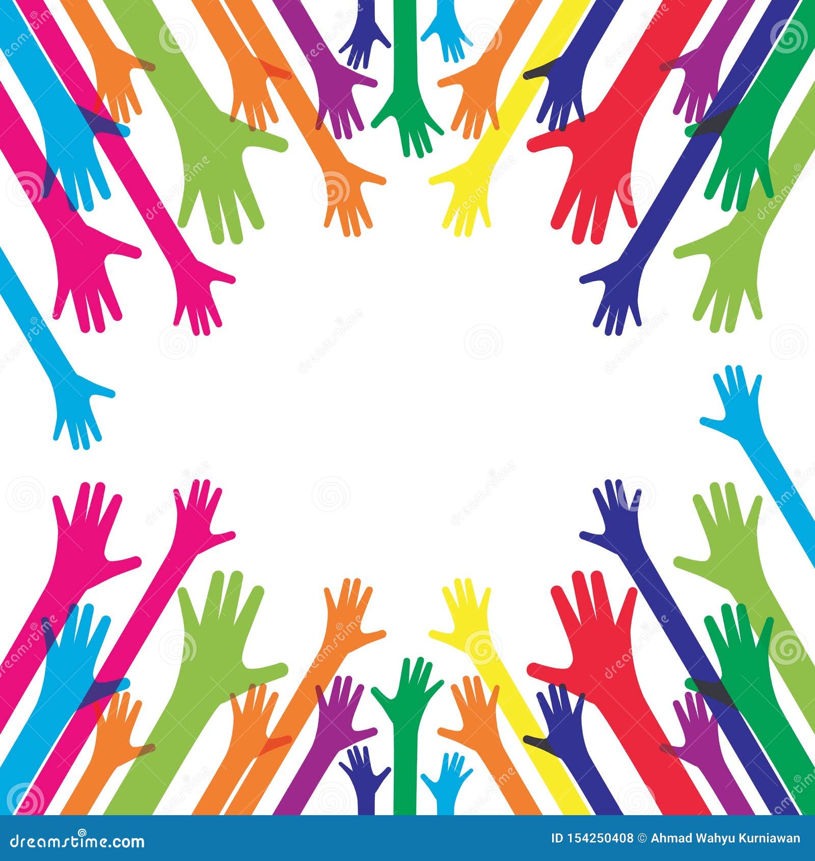 Hands Up Background Ilustration Stock Vector - Illustration of human ...