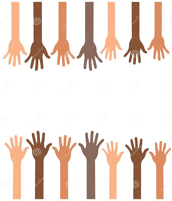 Hands up background stock vector. Illustration of human - 95938875