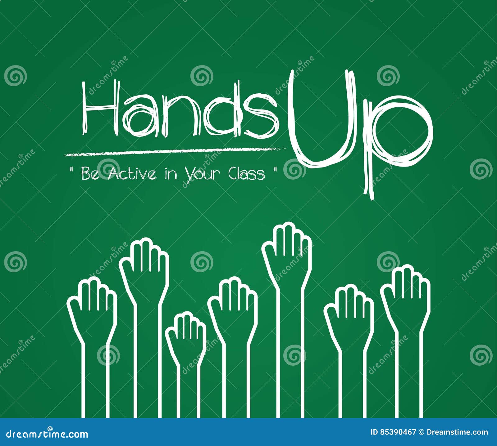 Hands up stock illustration. Illustration of school, color - 85390467
