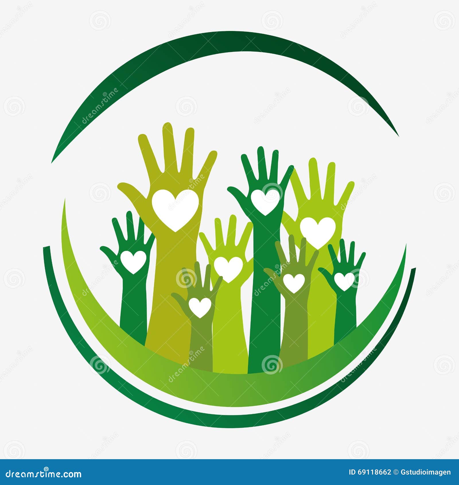 Hands up design stock illustration. Illustration of assistance - 69118662