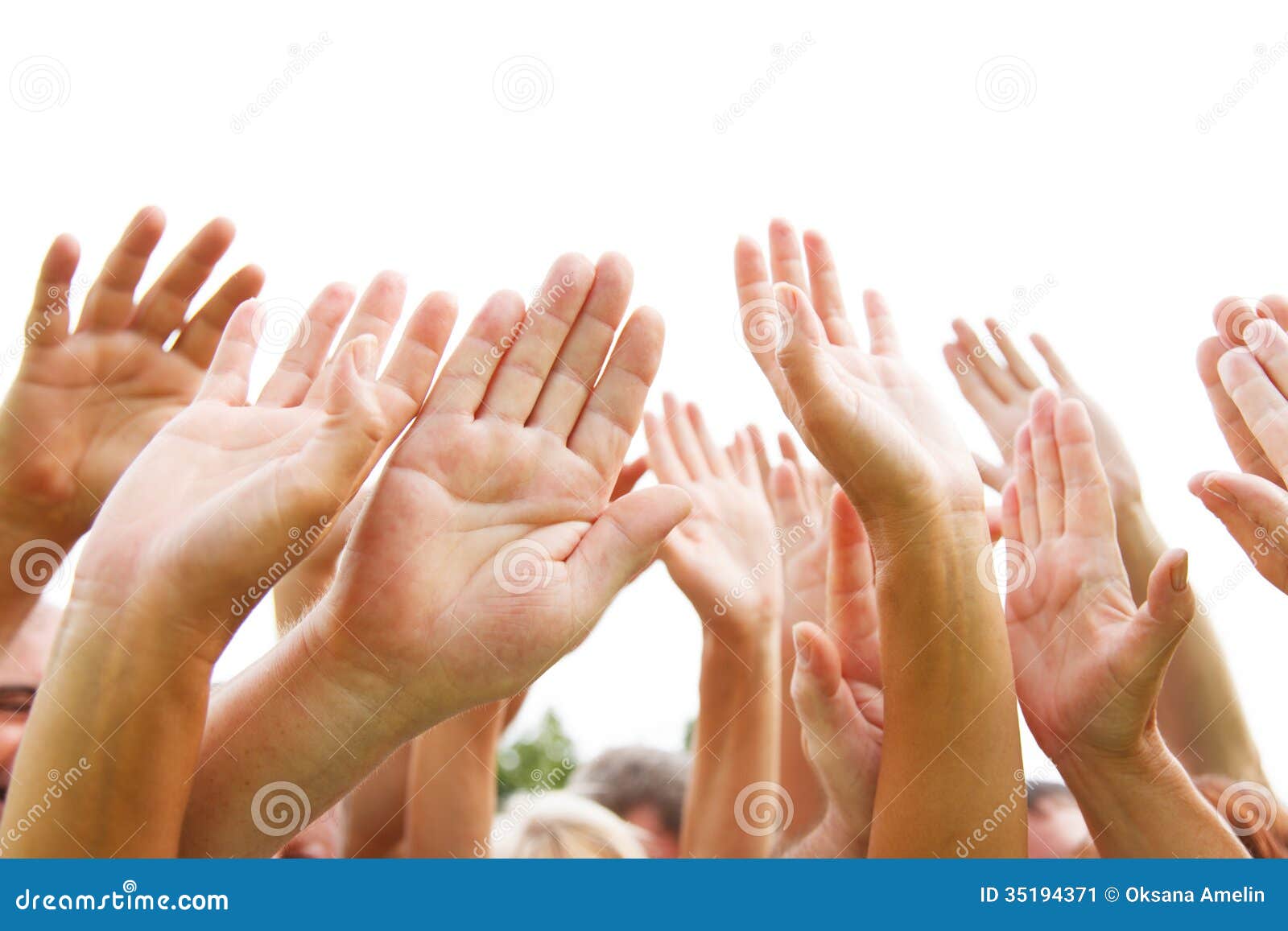 Hands up stock image. Image of raised, focus, person - 35194371