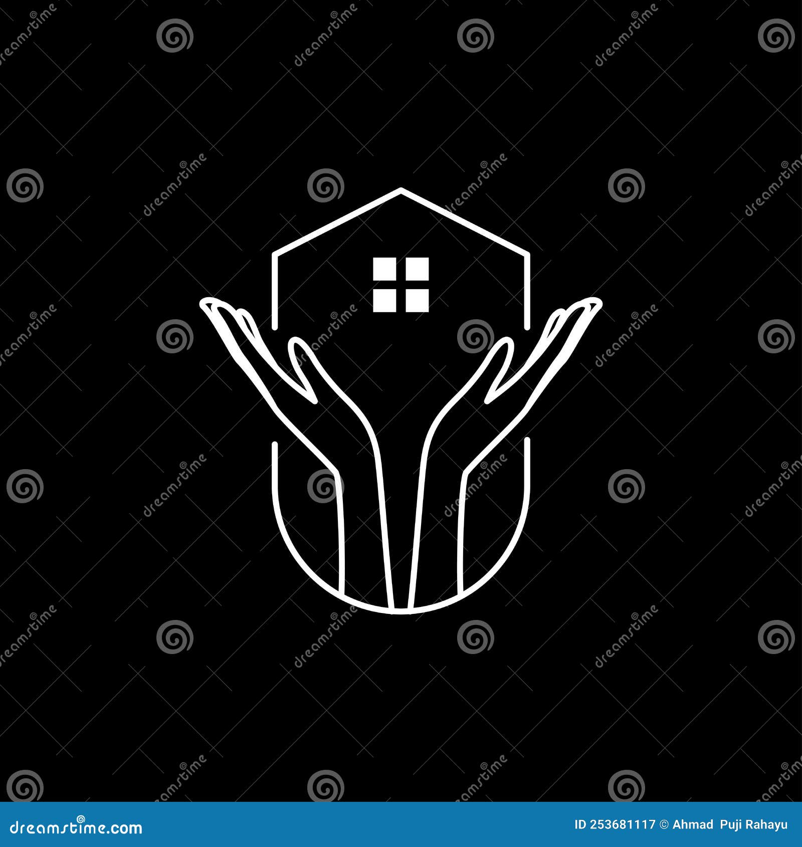 Hands Up Hope with Home Logo Design Stock Vector - Illustration of hand ...