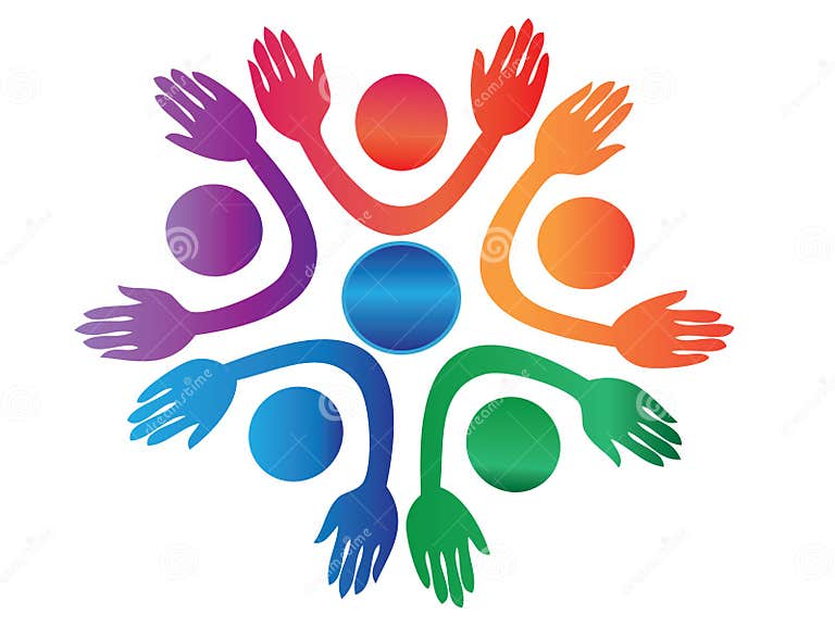 Hands up logo vector stock vector. Illustration of communications ...