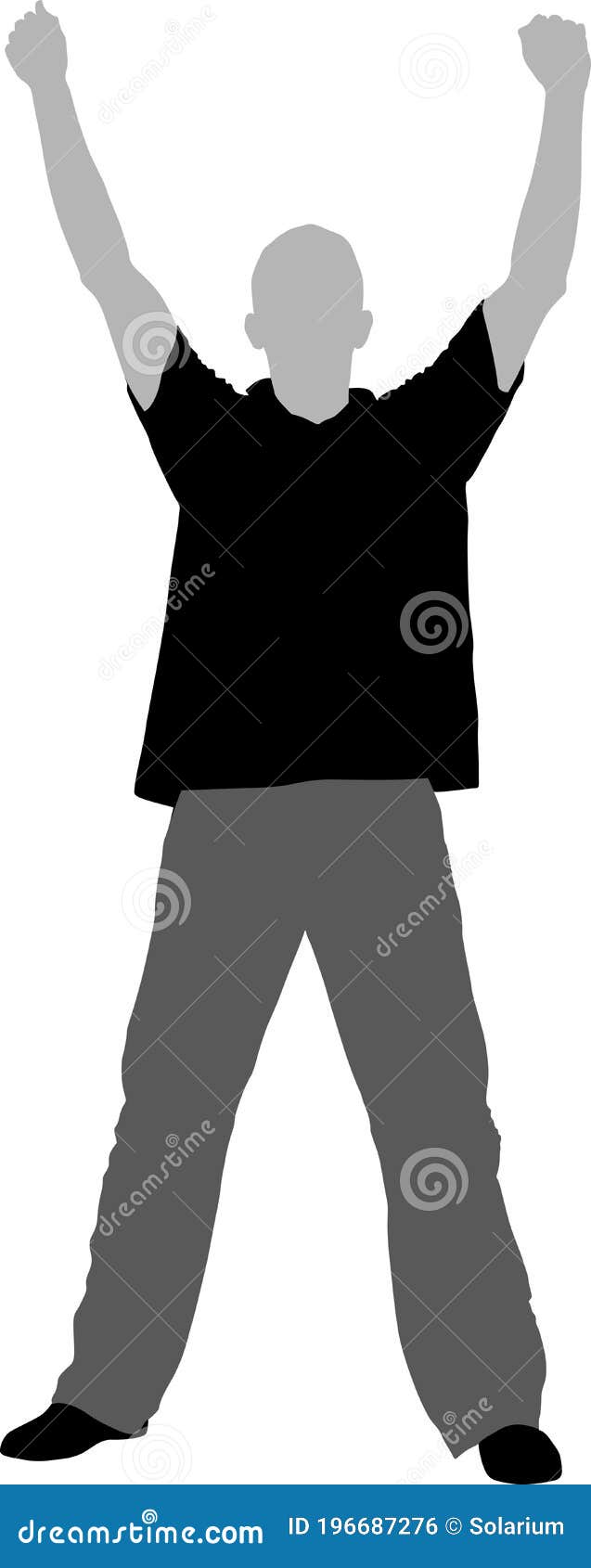 Hands up stock vector. Illustration of adult, isolated - 196687276