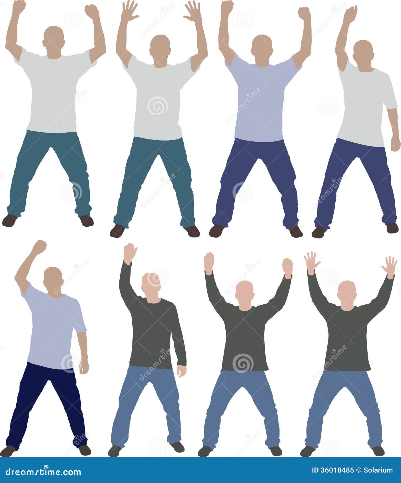 Hands up stock vector. Illustration of celebration, happiness - 36018485