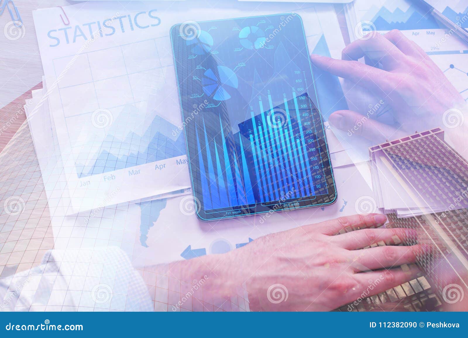 Accounting and Device Concept Stock Photo - Image of desk, abstract ...