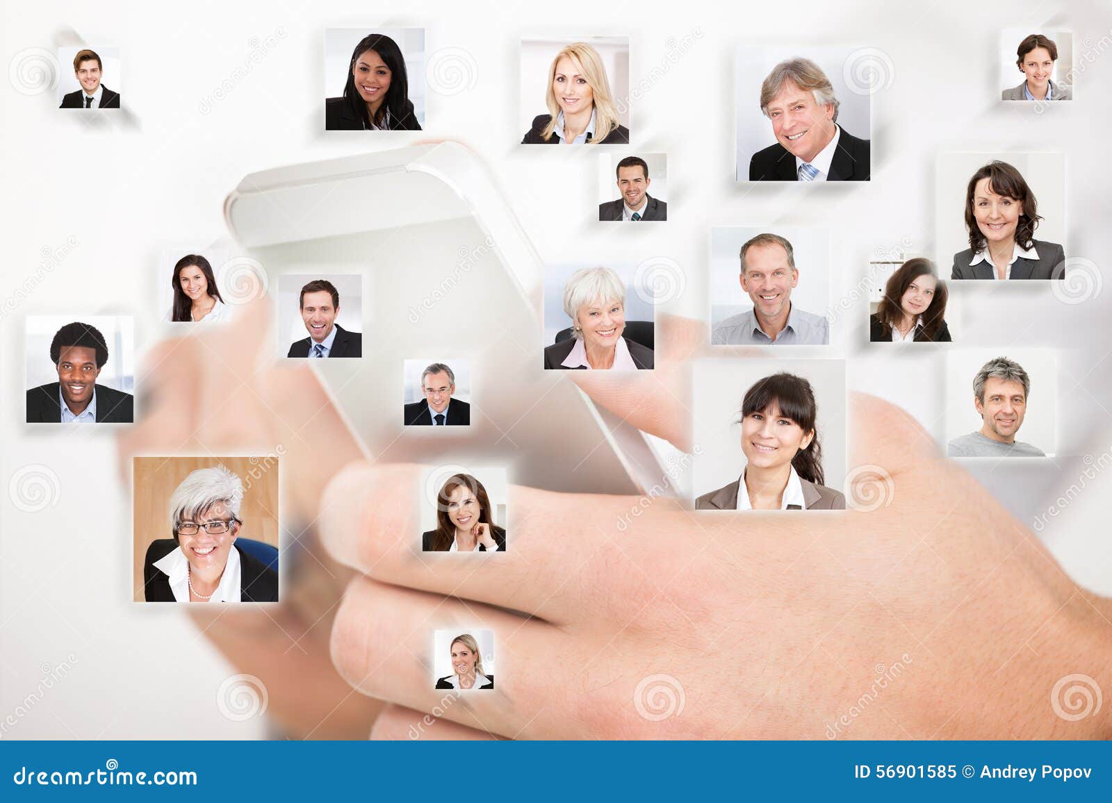 Hands Using Cell Phone Representing Global Communication Stock Image ...
