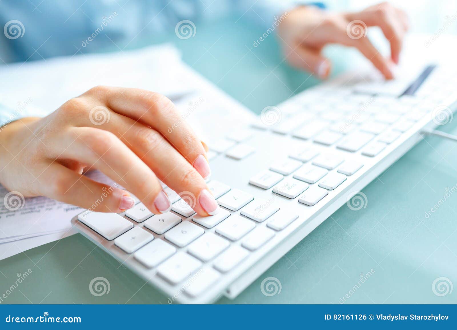 Hands Using Computer and Credit Card Stock Photo - Image of holding ...