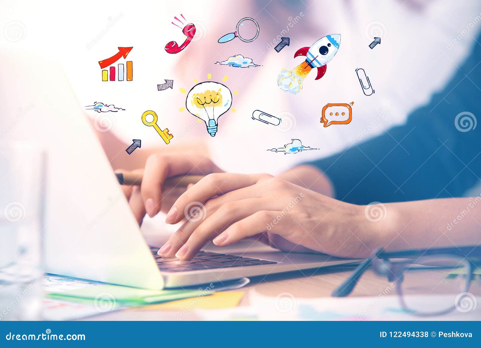 Presentation and Start Up Concept Stock Photo - Image of creative ...