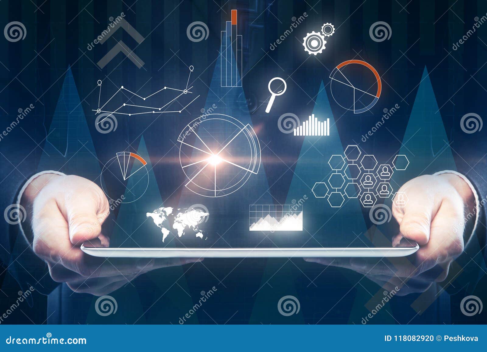Future, Communication and Finance Concept Stock Photo - Image of ...