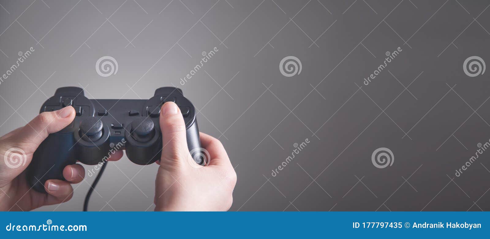 Hands Using Game Controller. Playing Video Games Stock Image - Image of ...