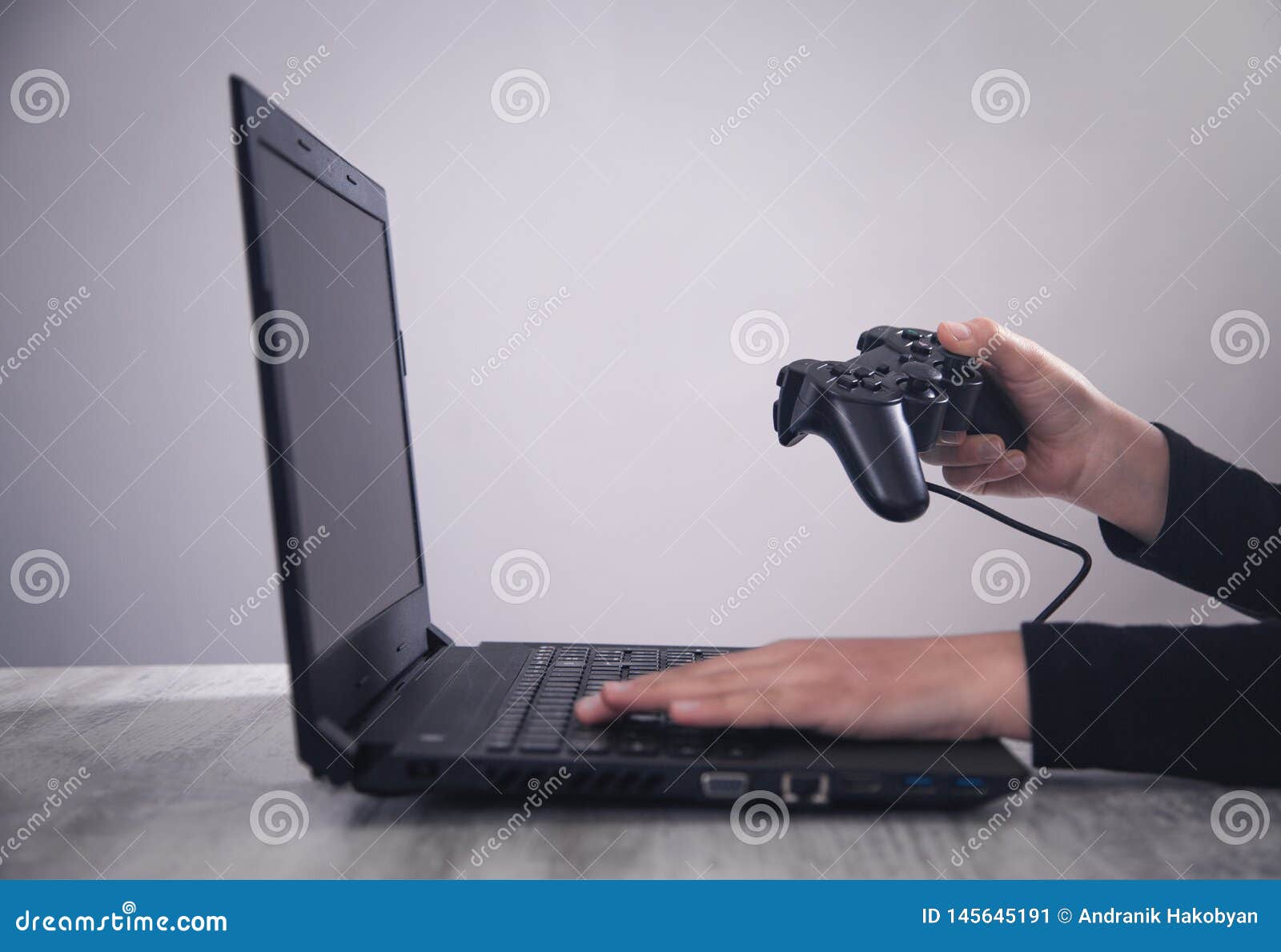Hands Using Game Controller. Playing Video Games Stock Image - Image of ...