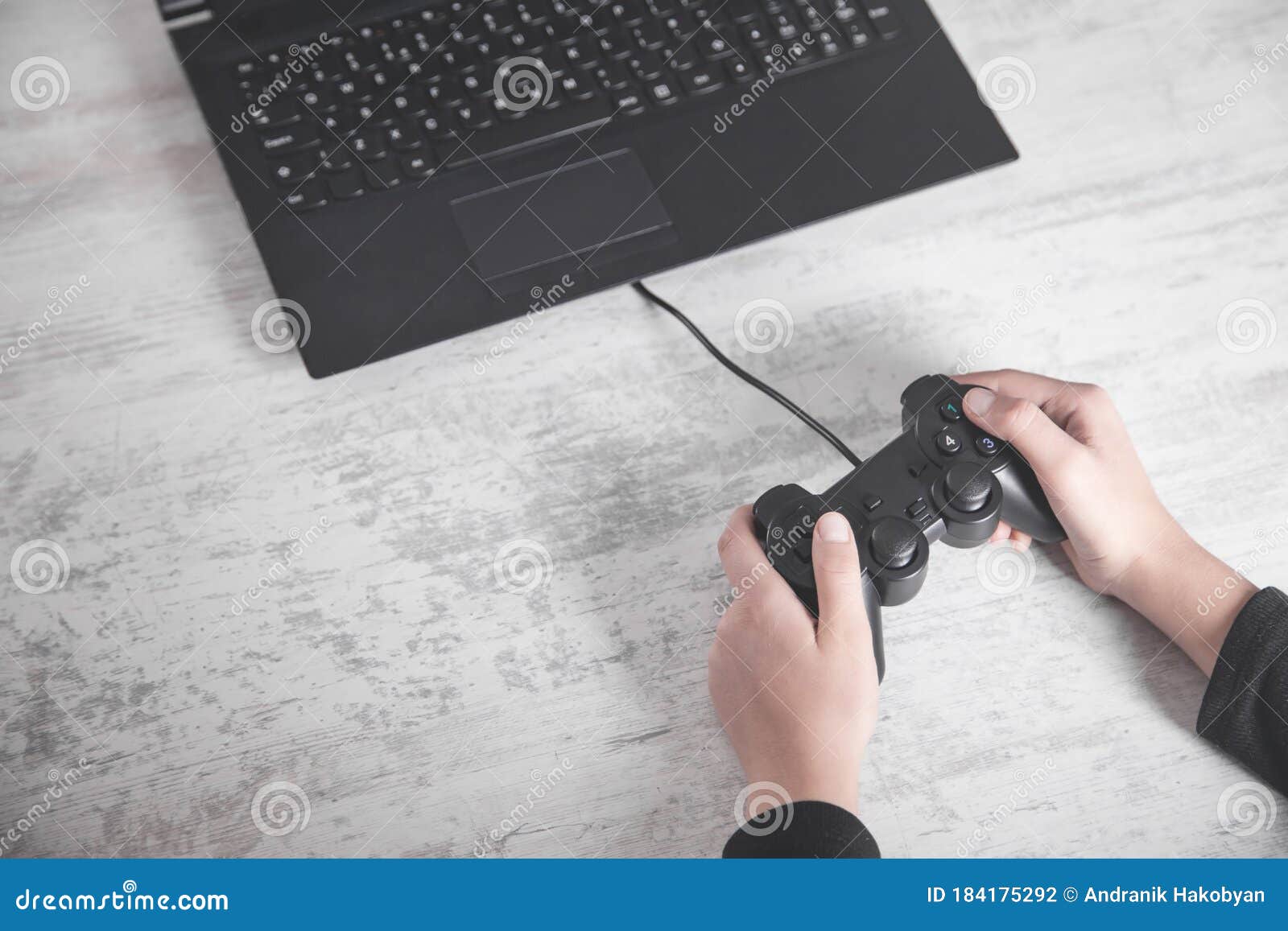 Hands Using Game Controller. Playing Video Games Stock Photo - Image of ...