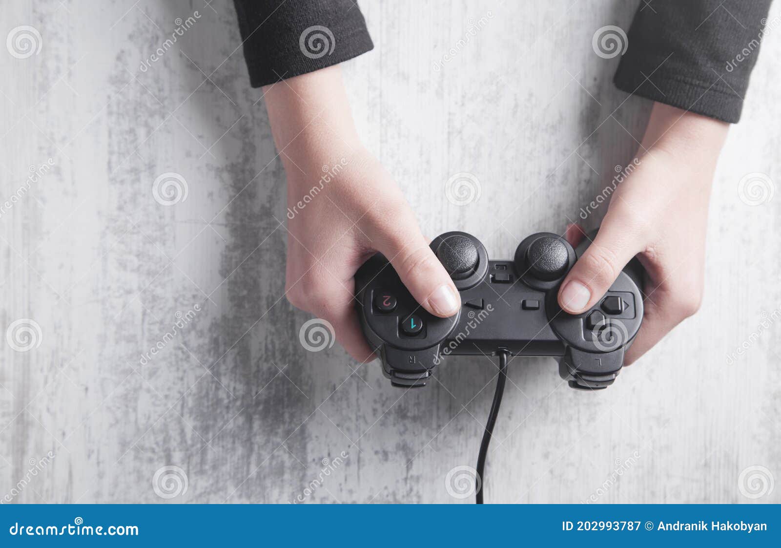 Hands Using Game Controller. Playing Video Games Stock Image - Image of ...
