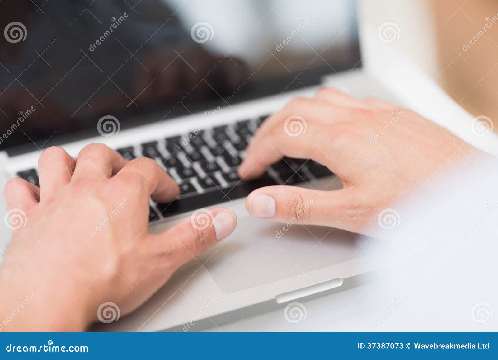 Hands Using Laptop Keyboard Stock Image - Image of working, extreme ...