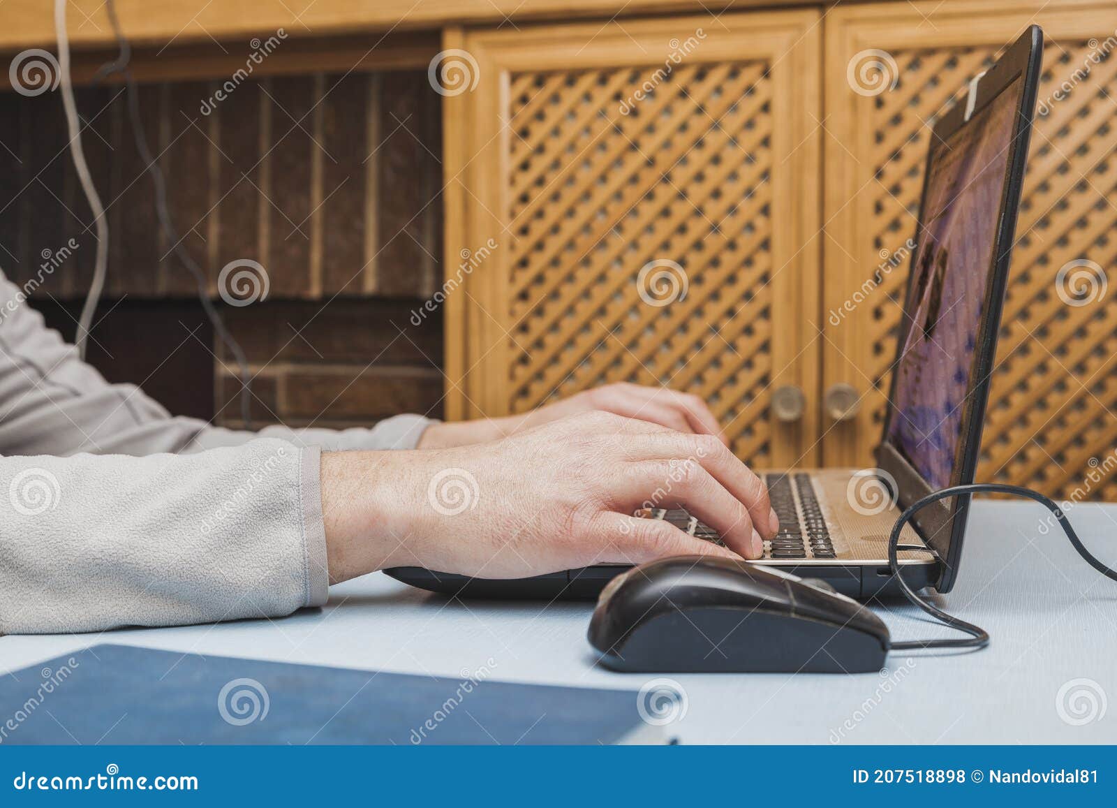 Hands Using a Laptop S Keyboard Stock Photo - Image of phone, office ...