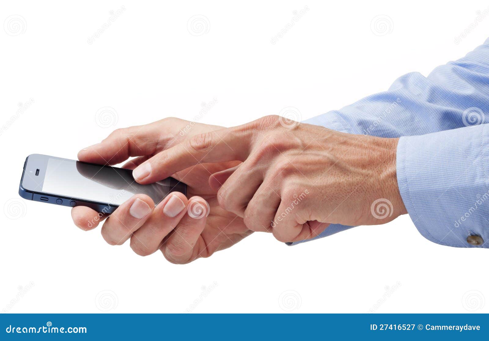 Hands Using Mobile Cell Phone Stock Image - Image of device, finger ...