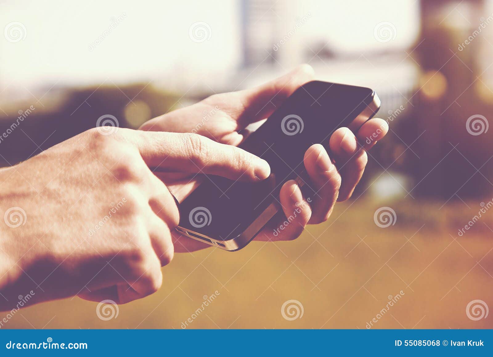 Hands using phone stock photo. Image of posting, message - 55085068