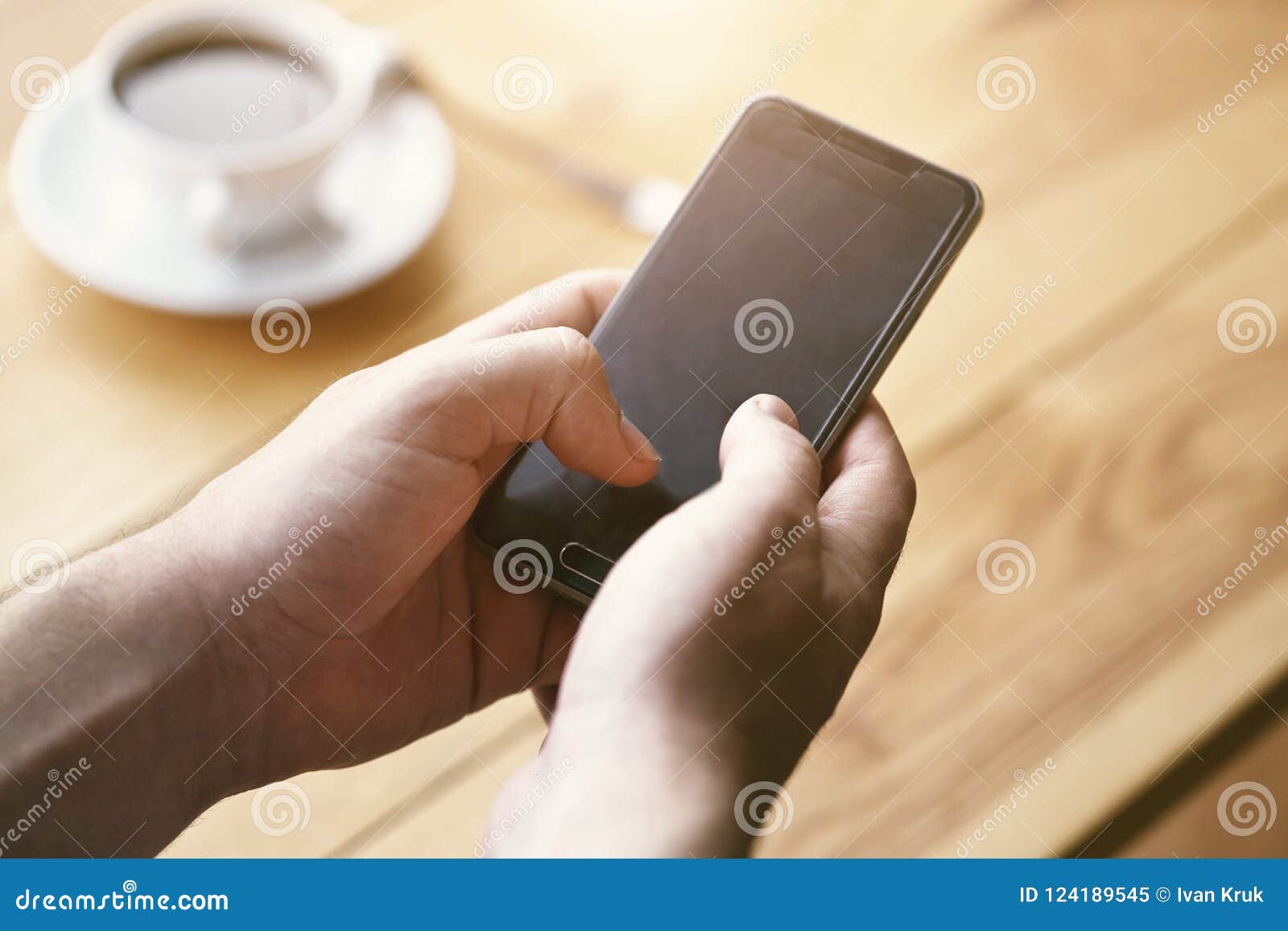 Hands Using Smart Phone Touching Screen Stock Image - Image of sunny ...