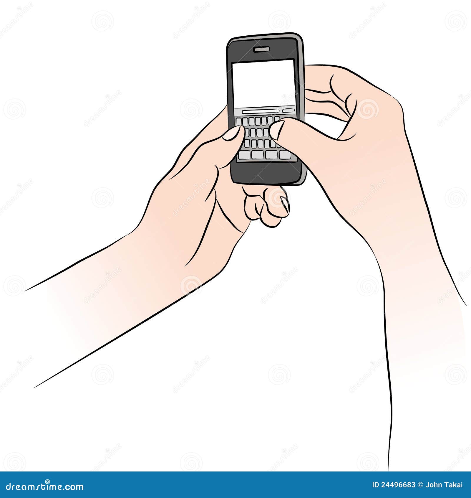 Hands Using Smartphone stock vector. Illustration of hands - 24496683