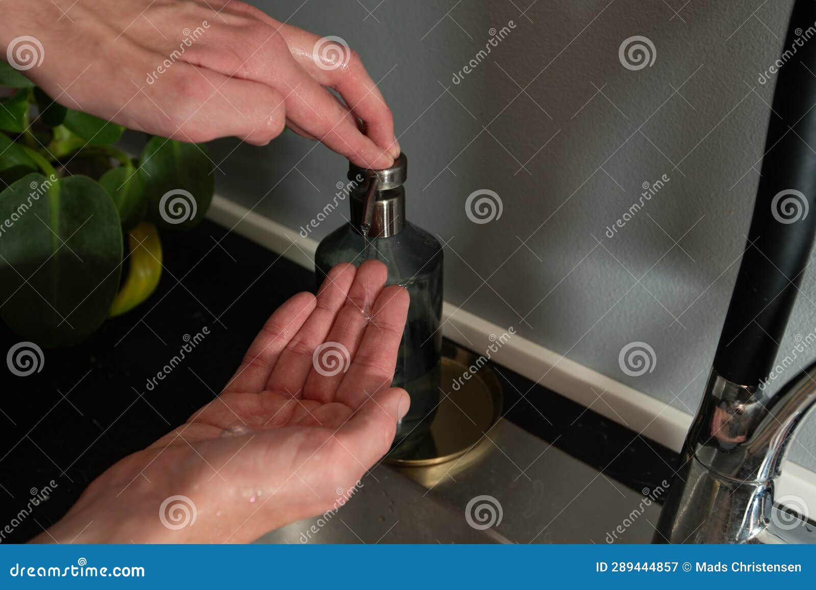 Hands Using Soap Pump for Washing Hands, and Having Good Hand Hygiene ...